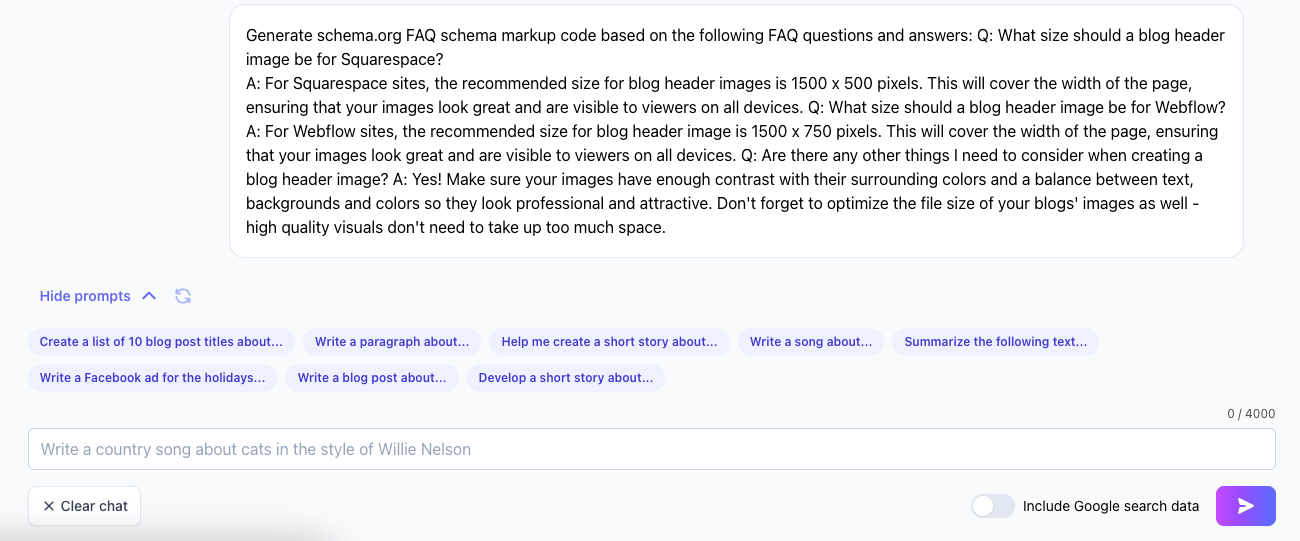 FAQ Schema Generator: Powered by AI